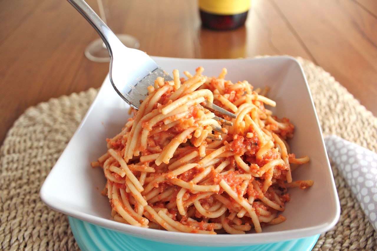 Spaghetti with Vodka Sauce - One Sweet Mess