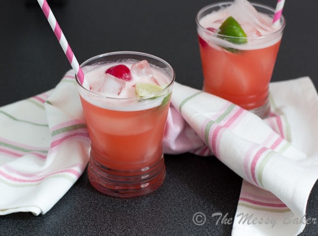 Sparkling Pineapple Upside-Down Cake Martini ~ #HolidayFoodParty - One ...