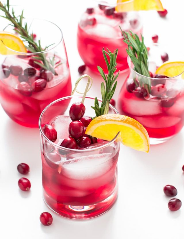 Spiced Cranberry Rum Old-Fashioned - One Sweet Mess