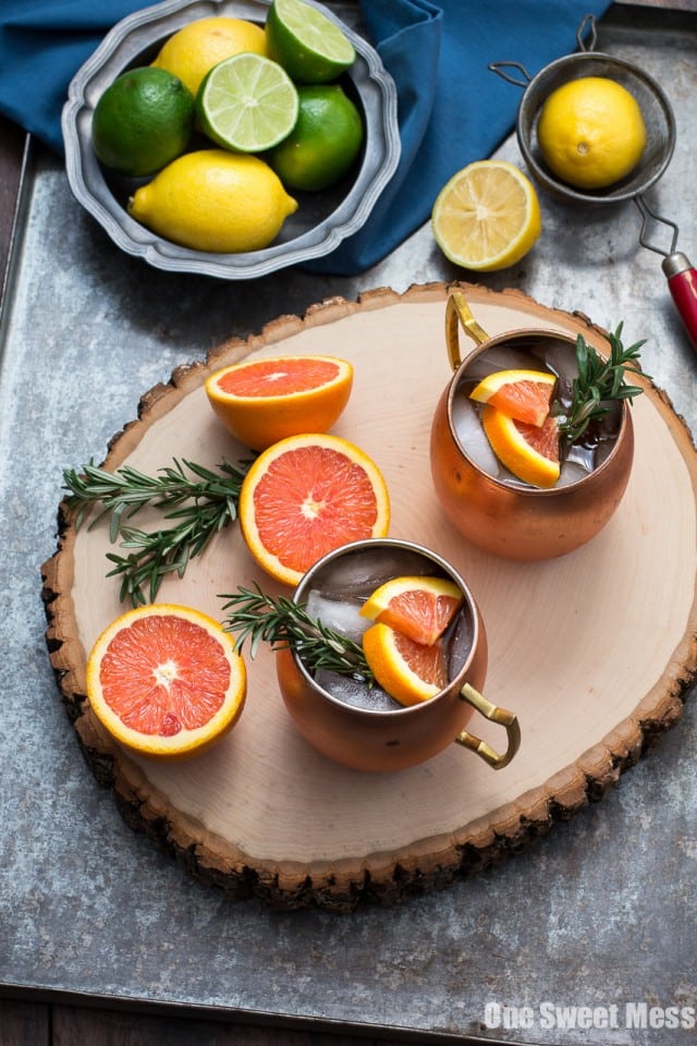 Thirsty Thursday: Rosemary Citrus Moscow Mule - One Sweet Mess