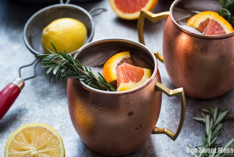 Thirsty Thursday: Rosemary Citrus Moscow Mule - One Sweet Mess