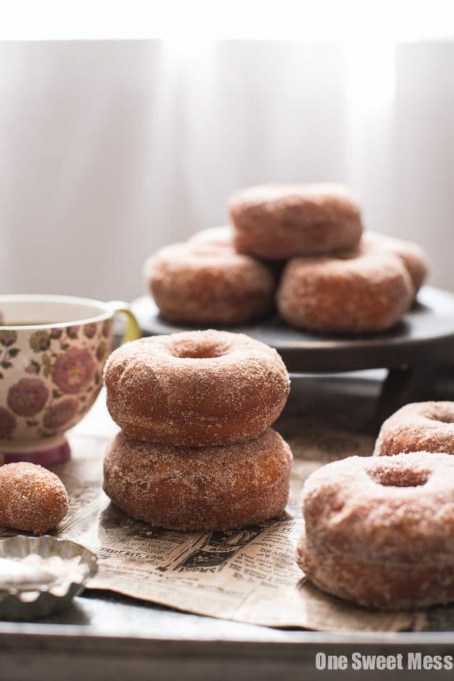 Pumpkin Spice Sugared Donuts - One Sweet Mess