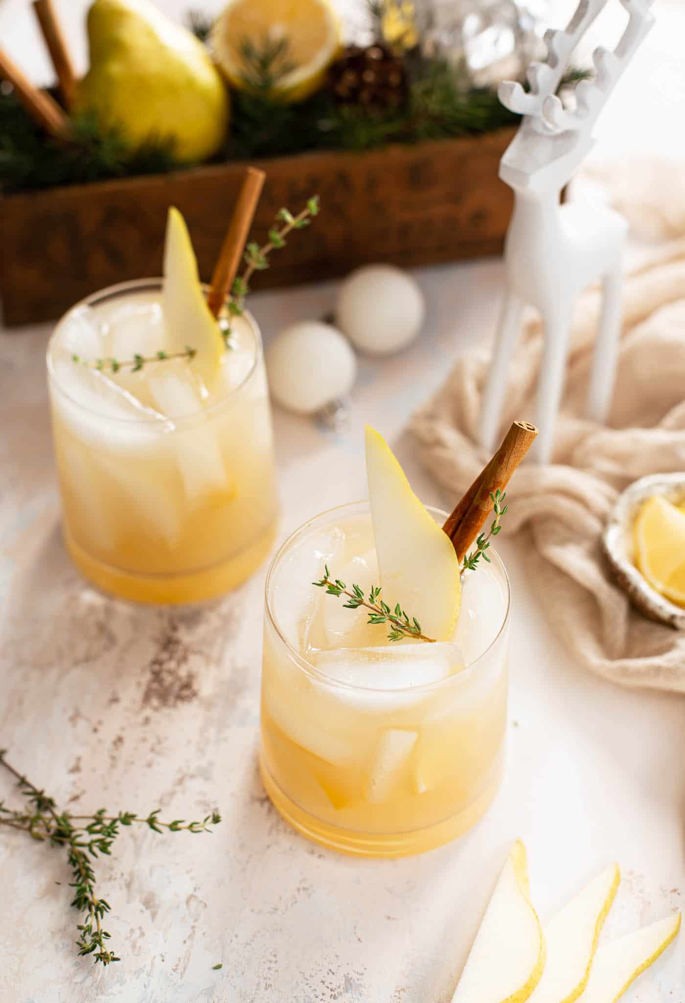 Spiced Pear Gin & Tonic - One Sweet Mess